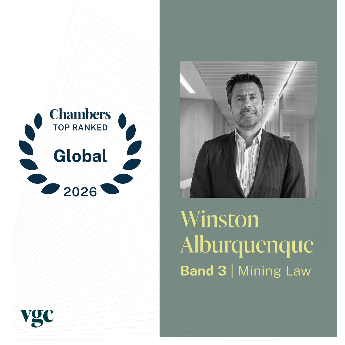 Chambers Global 2026 distingue a Winston Alburquenque en Derecho Minero ...